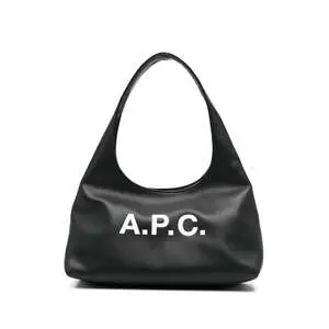 A.p.c. Logo Shoulder Bag - Black