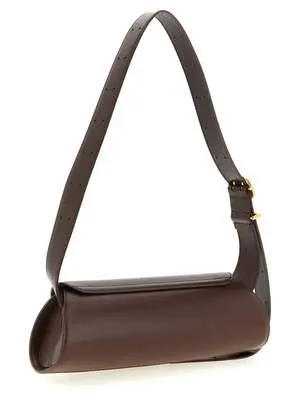 JIL SANDER Small Cannolo Shoulder Bag - Brown