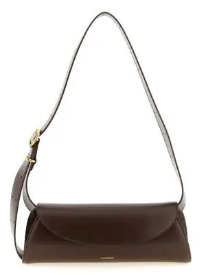 JIL SANDER Small Cannolo Shoulder Bag - Brown