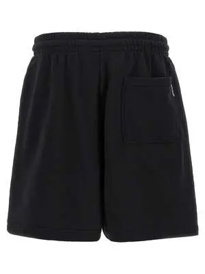 Palm Angels Logo Print Cotton Bermuda Shorts