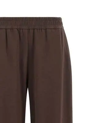 Moncler Double Knit Wide Leg Joggers - Brown