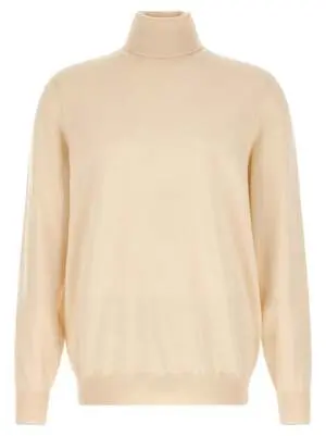 Brunello Cucinelli BRUNELLO CUCINELLI Cashmere Turtleneck Sweater White