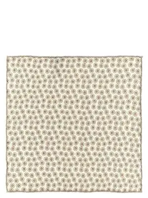 Brunello Cucinelli Polka Dot Pocket Clutch Bag - Cream