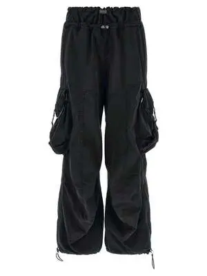 Attico Cargo Pants With Oversized Silhouette And Utility Pockets - Black