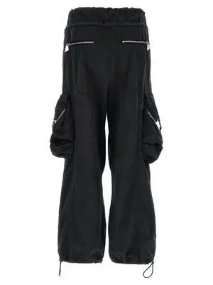 Attico Cargo Pants With Oversized Silhouette And Utility Pockets - Black