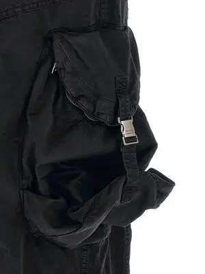 Attico Cargo Pants With Oversized Silhouette And Utility Pockets - Black