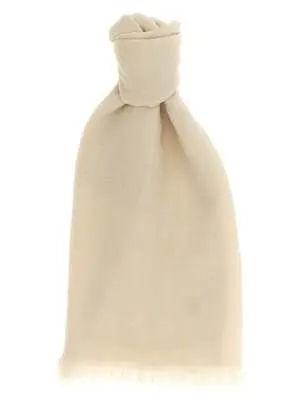 Brunello Cucinelli Silk Cashmere Scarf - Cream