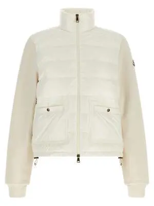 Moncler Two-material Cardigan - White