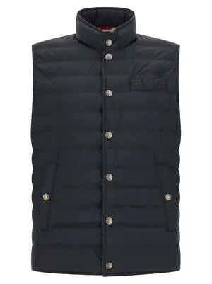 Brunello Cucinelli Techno Fabric Padded Vest - Blue