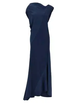 Alberta Ferretti Draped Asymmetrical Dress