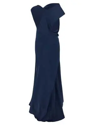 Alberta Ferretti Draped Asymmetrical Dress