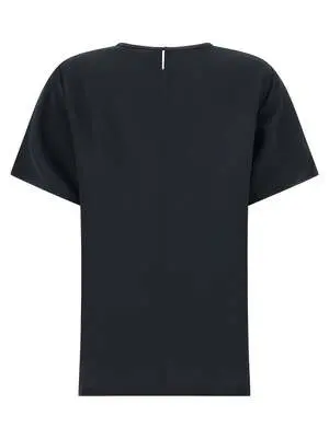 Max Mara Mxmpagano' Silk Crepe De Chine Blouse - Black