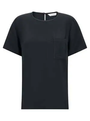 Max Mara Max Mara 'MxmPagano' Silk Crepe De Chine Blouse Black