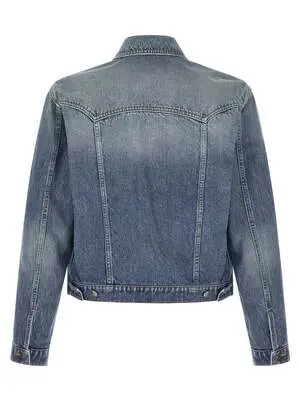 Versace Medusa Embellished Denim Jacket