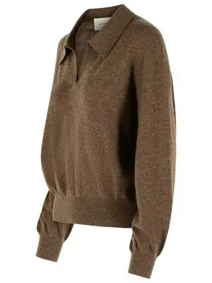 LISA YANG Katriel Dark Truffle Cashmere Sweater - Brown