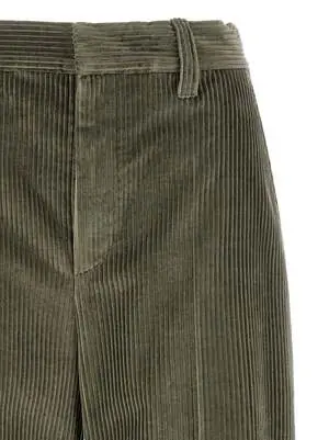 Brunello Cucinelli Corduroy Wide Leg Trousers - Green