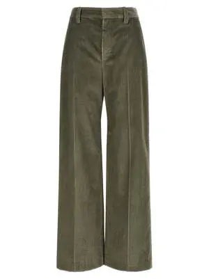 Brunello Cucinelli Corduroy Wide Leg Trousers - Green