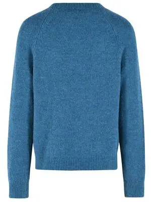 Dries Van Noten Melbourne Alpaca Blend Crew Neck Sweater - Blue