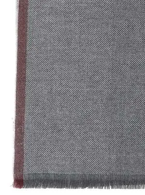 Brunello Cucinelli Diagonal Wool And Cashmere Scarf - Gray