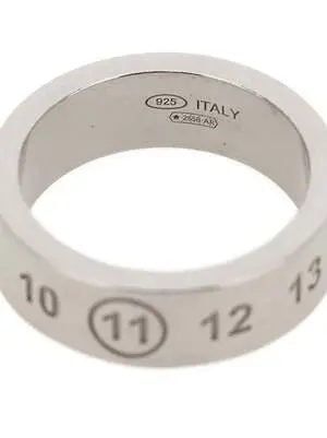 MAISON MARGIELA Numeric Engraved Band Ring - Silver
