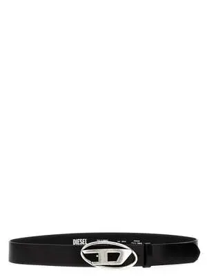 DIESEL® Belt With D Logo Buckle - Black