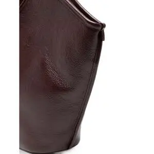 Hereu Burgundy Leather Tote Bag - Red