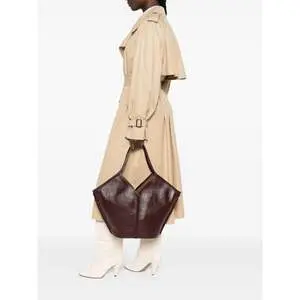 Hereu Burgundy Leather Tote Bag - Red