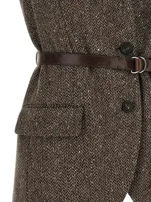 Brunello Cucinelli Mélange Wool Vest - Brown