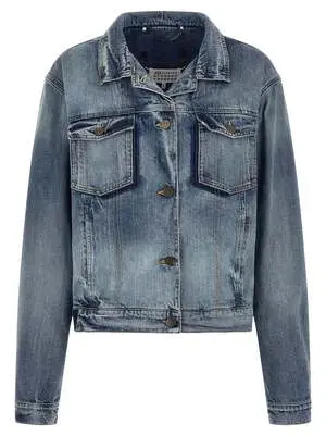 MAISON MARGIELA Folded Collar" Denim Jacket - Blue