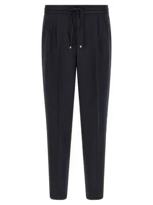 Brunello Cucinelli Brunello Cucinelli Wool Flannel Trousers Blue