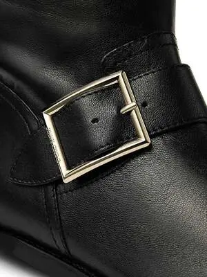 JIMMY CHOO Biker Mid Leather Ankle Boots