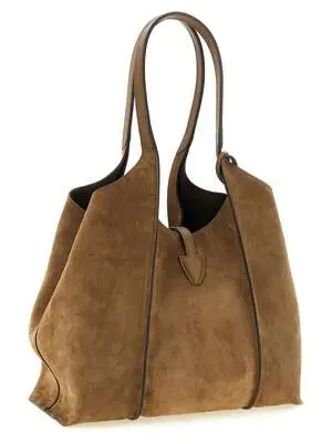 TOD'S Medium 't Timeless' Shopping Bag In Suede