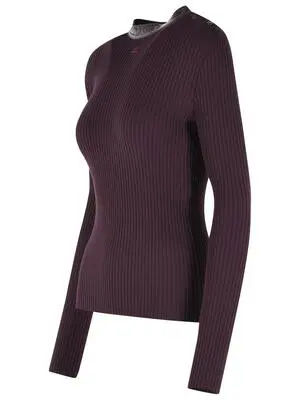 COURREGES Burgundy Viscose Blend Sweater