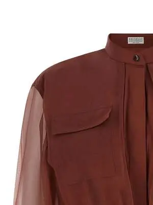Brunello Cucinelli Silk Sleeves Blouse