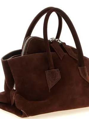 Attico La Passeggiata Mini Suede Handbag - Brown