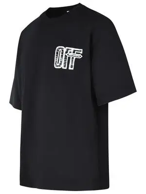 Off-White Motion Arrow' Cotton T-shirt - Black
