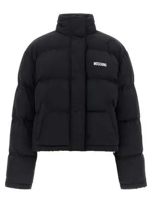 Moschino Smiley Padded Bomber Jacket - Black