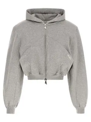 Attico Cropped Sweatshirts Hoodies For Women