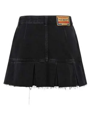 DIESEL® De-reen' Pleated Denim Mini Skirt - Blue