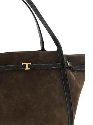 TOD'S Medium Tim Shopping Bag - Brown