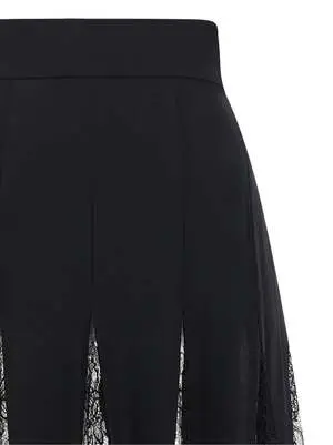 Dolce & Gabbana Charmeuse Skirt With Lace