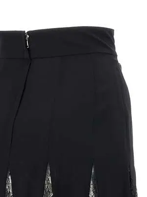 Dolce & Gabbana Charmeuse Skirt With Lace