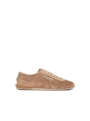 Dolce & Gabbana Gimondi Plus' Brown Leather Sneakers - Cream