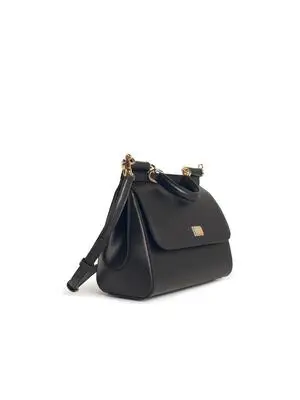 Dolce & Gabbana Large Sicily Leather Bag - Black