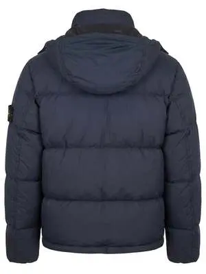 Stone Island Tear-resistan Down Jacket With Detachable Hood