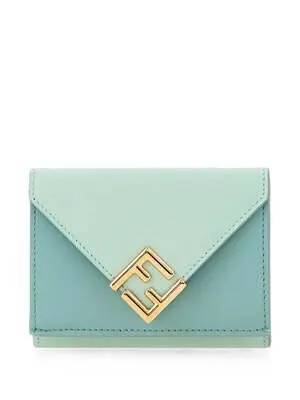 Fendi F-diamond Trifold Wallet - Green