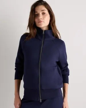 Quince Cloudcomfort Full-zip Sweatshirt - Deep Navy
