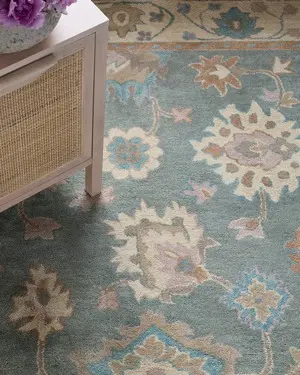 Quince Elowen Wool Rug - Blue