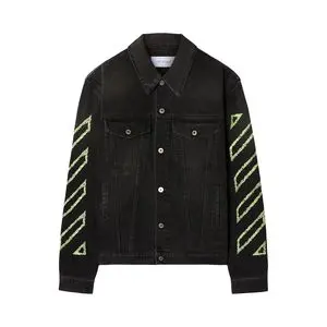 Off-White Fresco Diag Arrow Den Skate Jacket - Blue