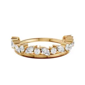 AYA FINE JEWELRY Leaf Diamond Eternity Ring - Yellow